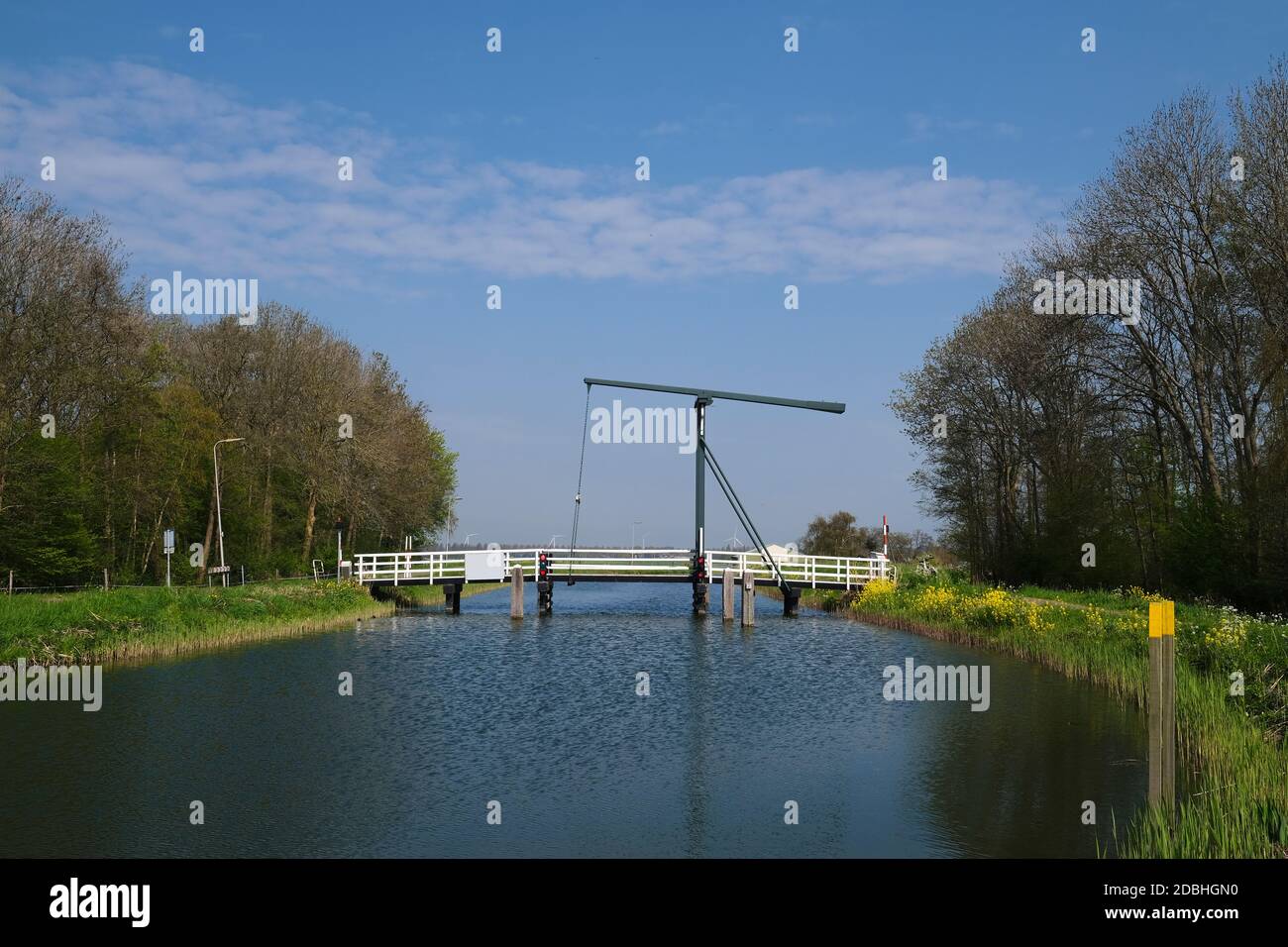 Wooden drawbridge for pedestrians in the Netherlands Stock Photo - Alamy