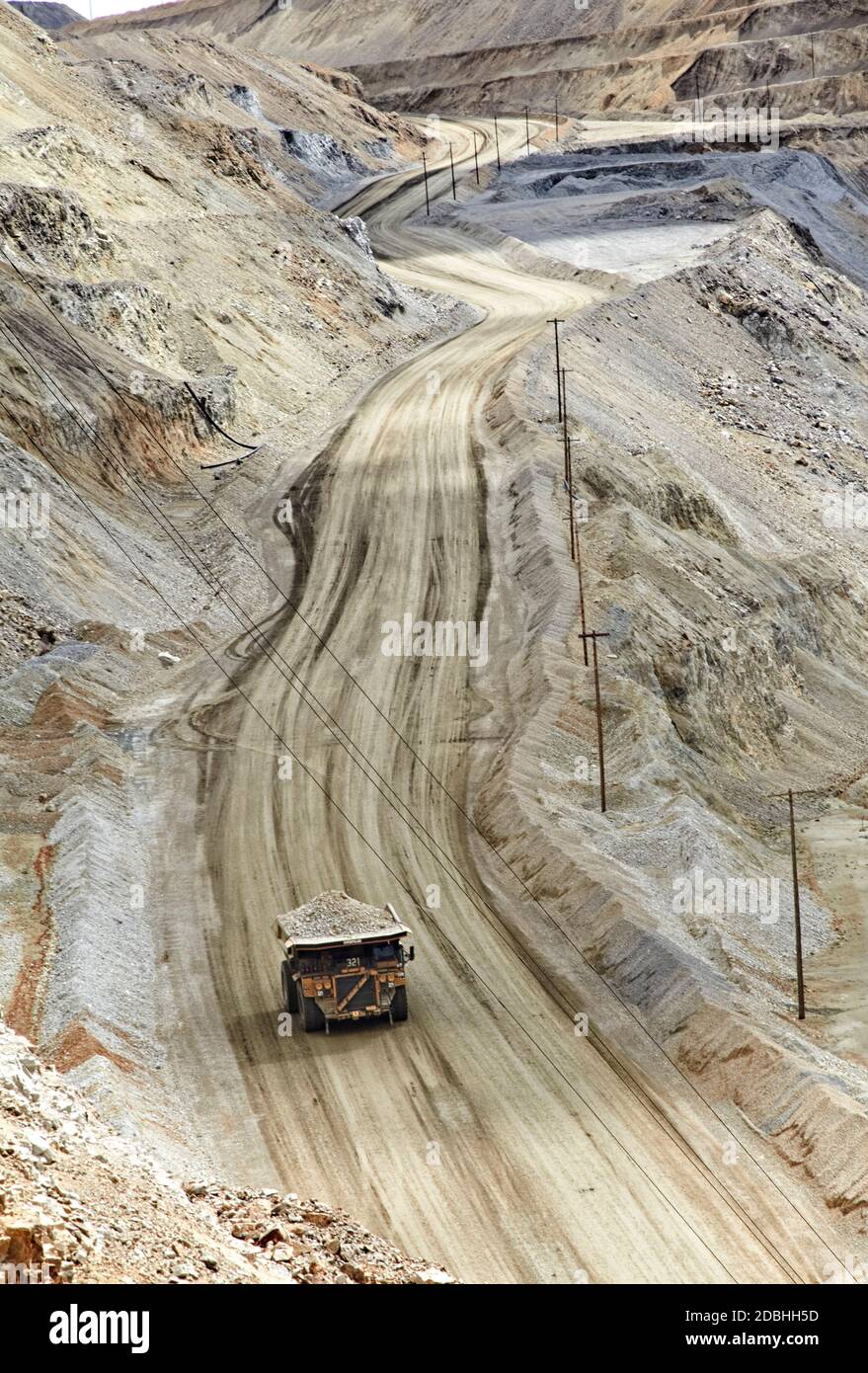 Excavation open pit mine Kennecott, copper, gold and silver mine ...