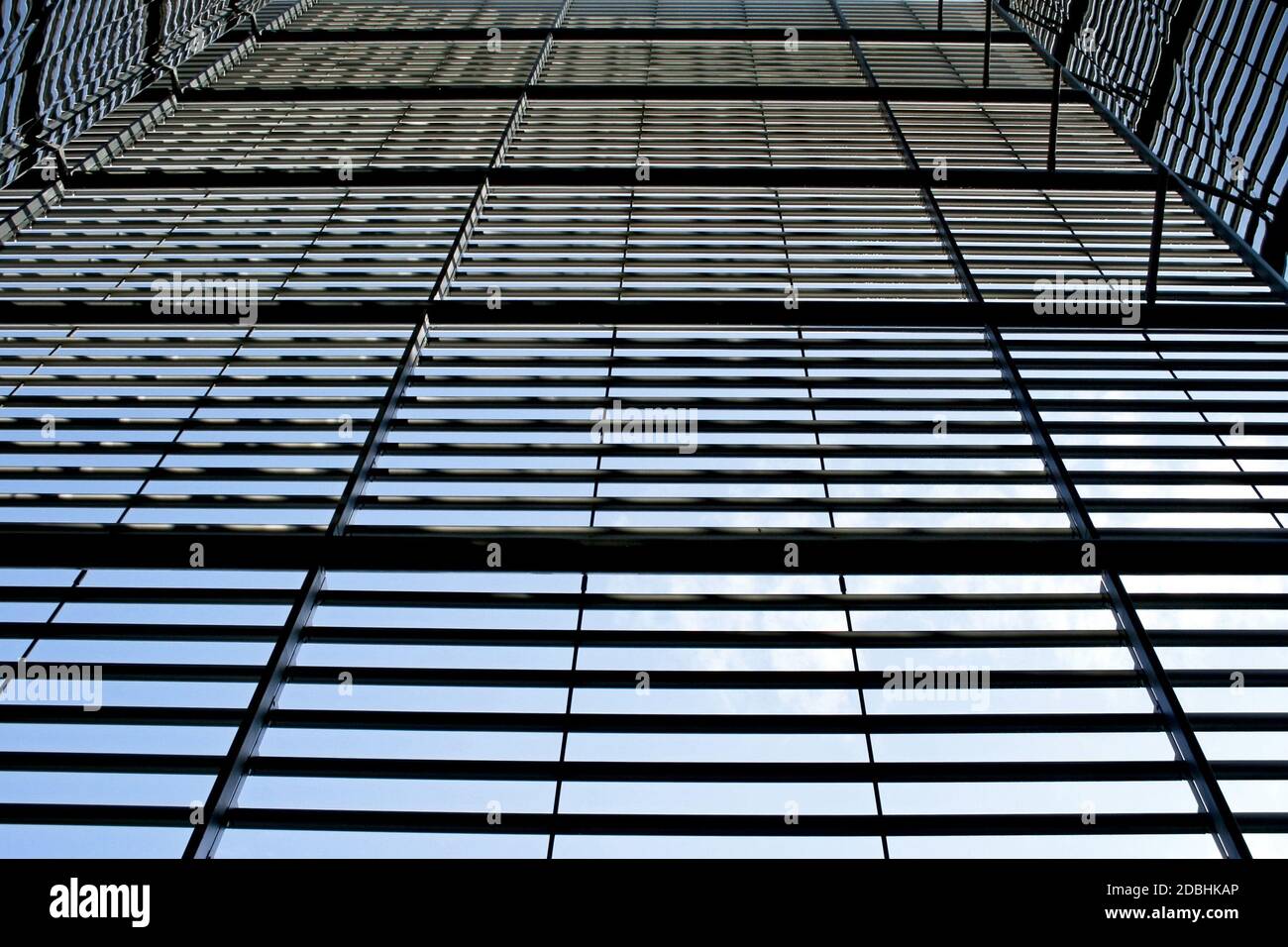Abstract glass building facade with parallel metal details Stock Photo ...