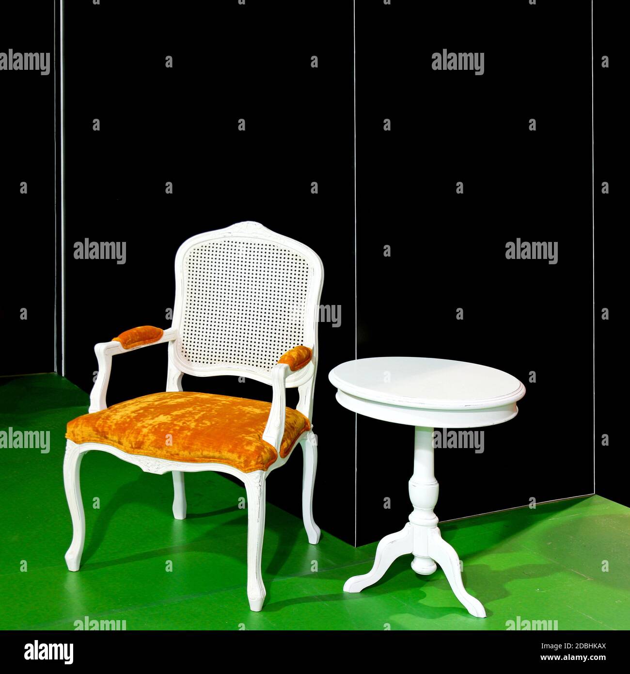 Old style white chair hi-res stock photography and images - Alamy