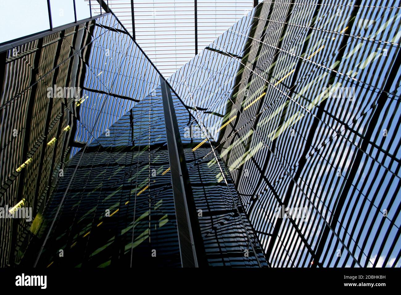 Abstract glass building facade in triangular shape Stock Photo - Alamy