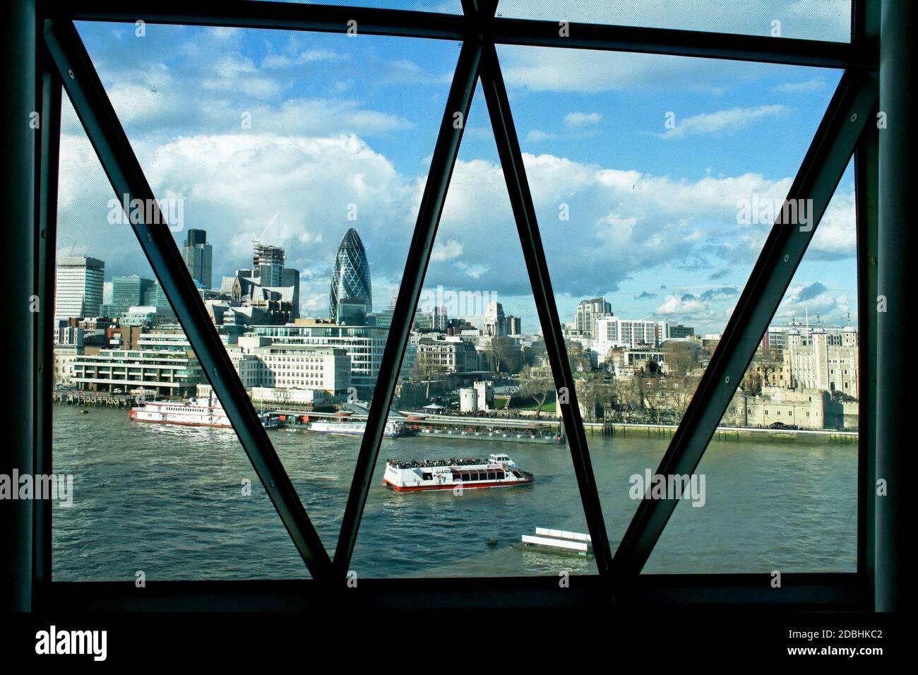 Panoramic view of London through big window Stock Photo - Alamy