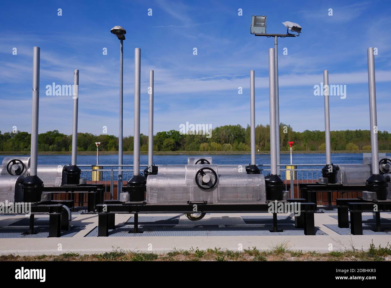 floodgate, flood protection in the river Rhine, Germany Stock Photo - Alamy