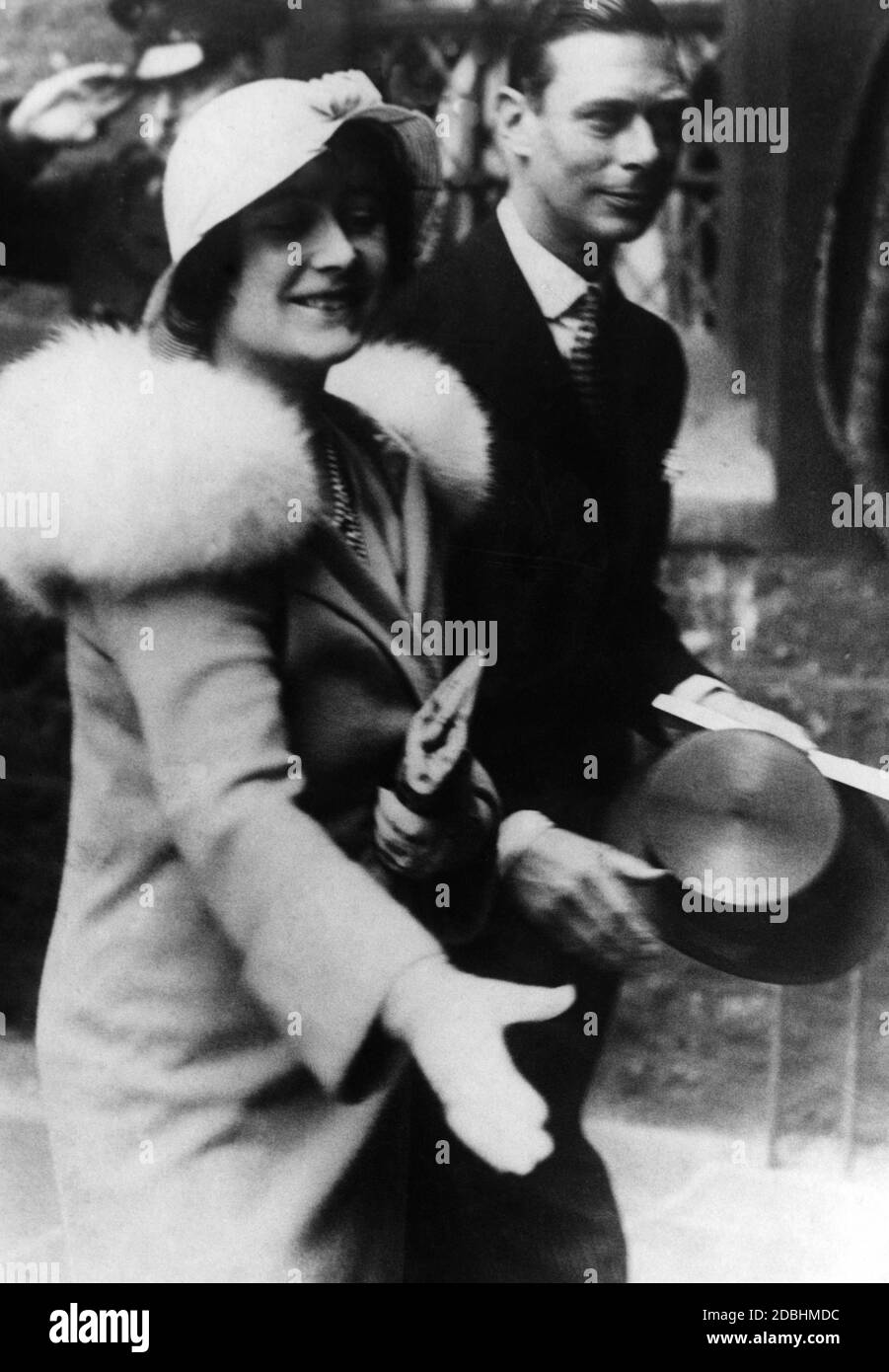 George, Duke of York and later King George VI, with his wife Elizabeth ...
