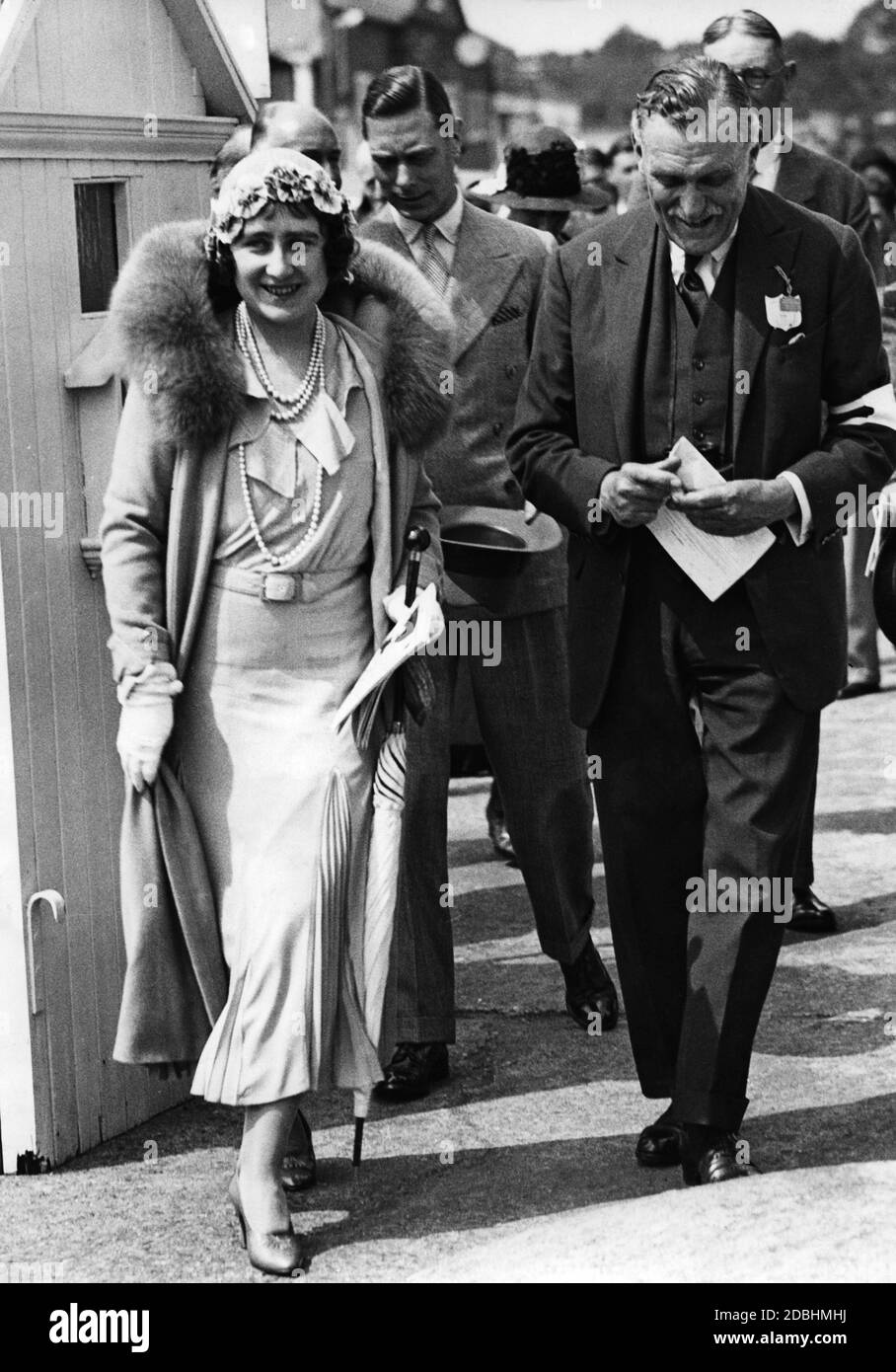George, (left) Duke of York and later King George VI, and his wife ...