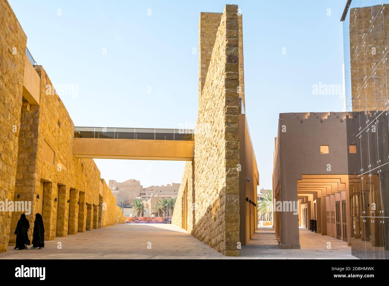 Arabic women walking in the Diraiyah, also as Dereyeh and Dariyya, a ...