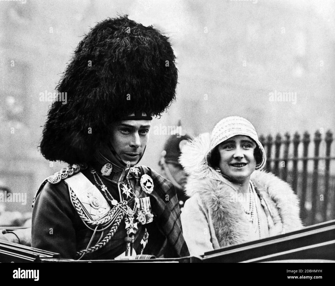 George, Duke of York and later King George VI, with his wife Elizabeth ...