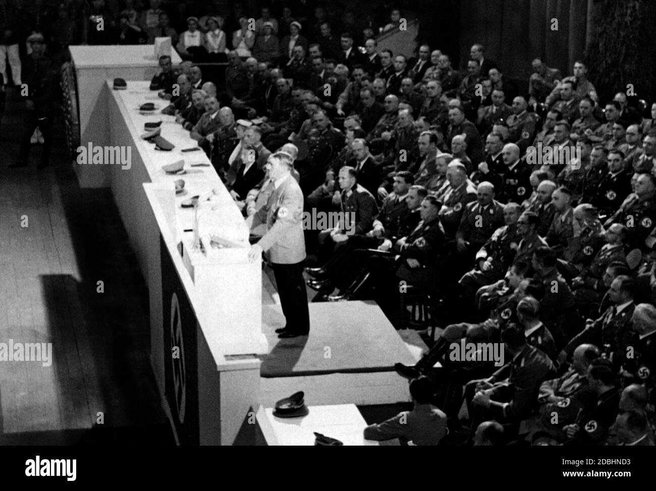Adolf Hitler at the opening of the Winterhilfswerk for the winter of ...