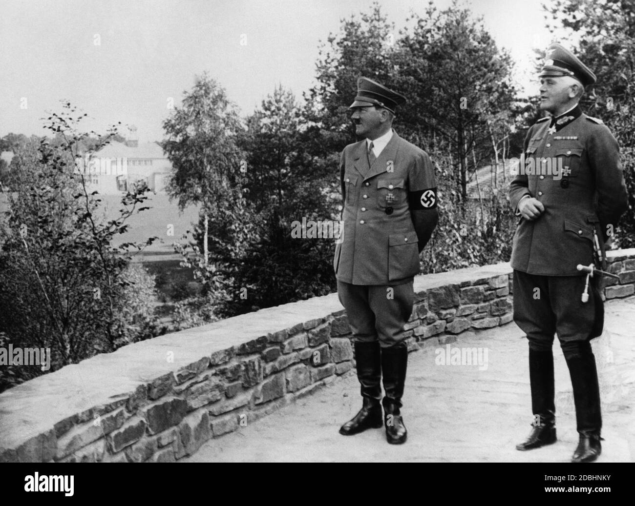 Adolf Hitler in party uniform with a Wound Badge and Iron Cross ...