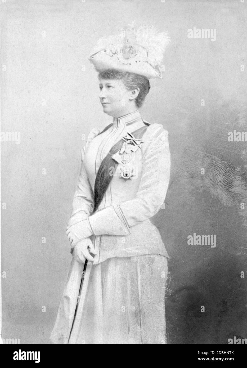 "The portrait shows Empress Augusta Victoria in 1900 in the uniform of ...