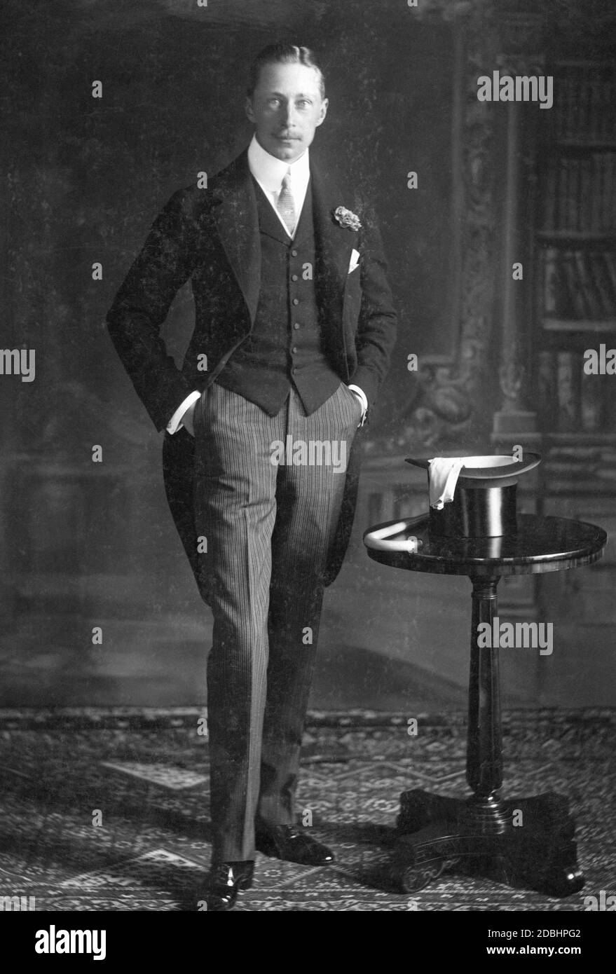 The portrait from 1911 shows Crown Prince Wilhelm of Prussia in evening ...