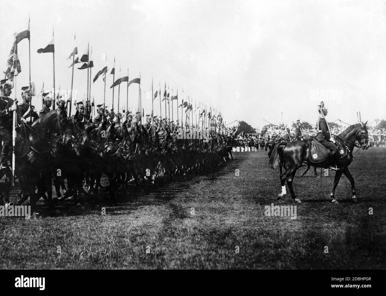 March of the Uhlans, a type of cavalry armed with lances Stock Photo ...