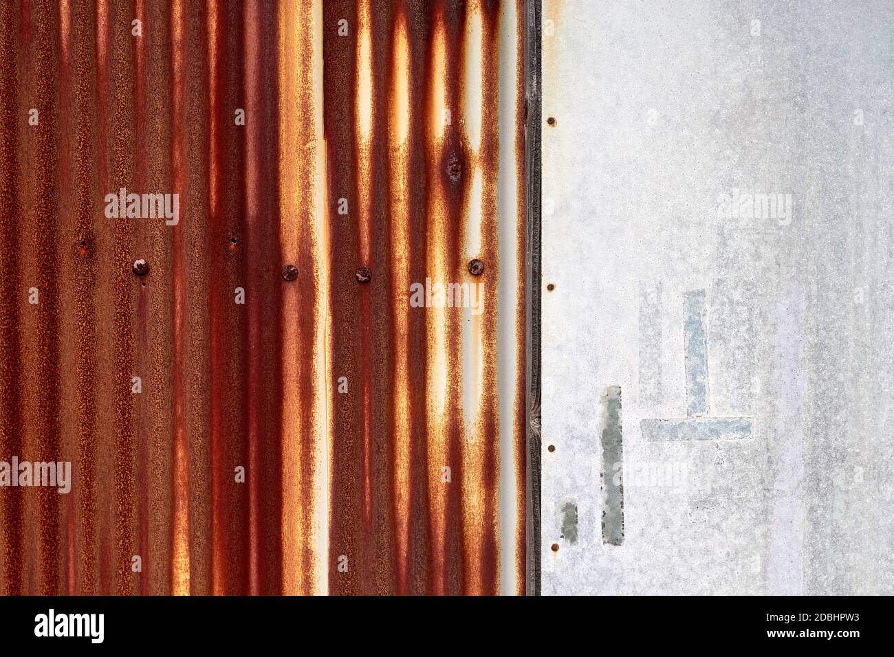 Rusty corrugated metal wall Stock Photo - Alamy