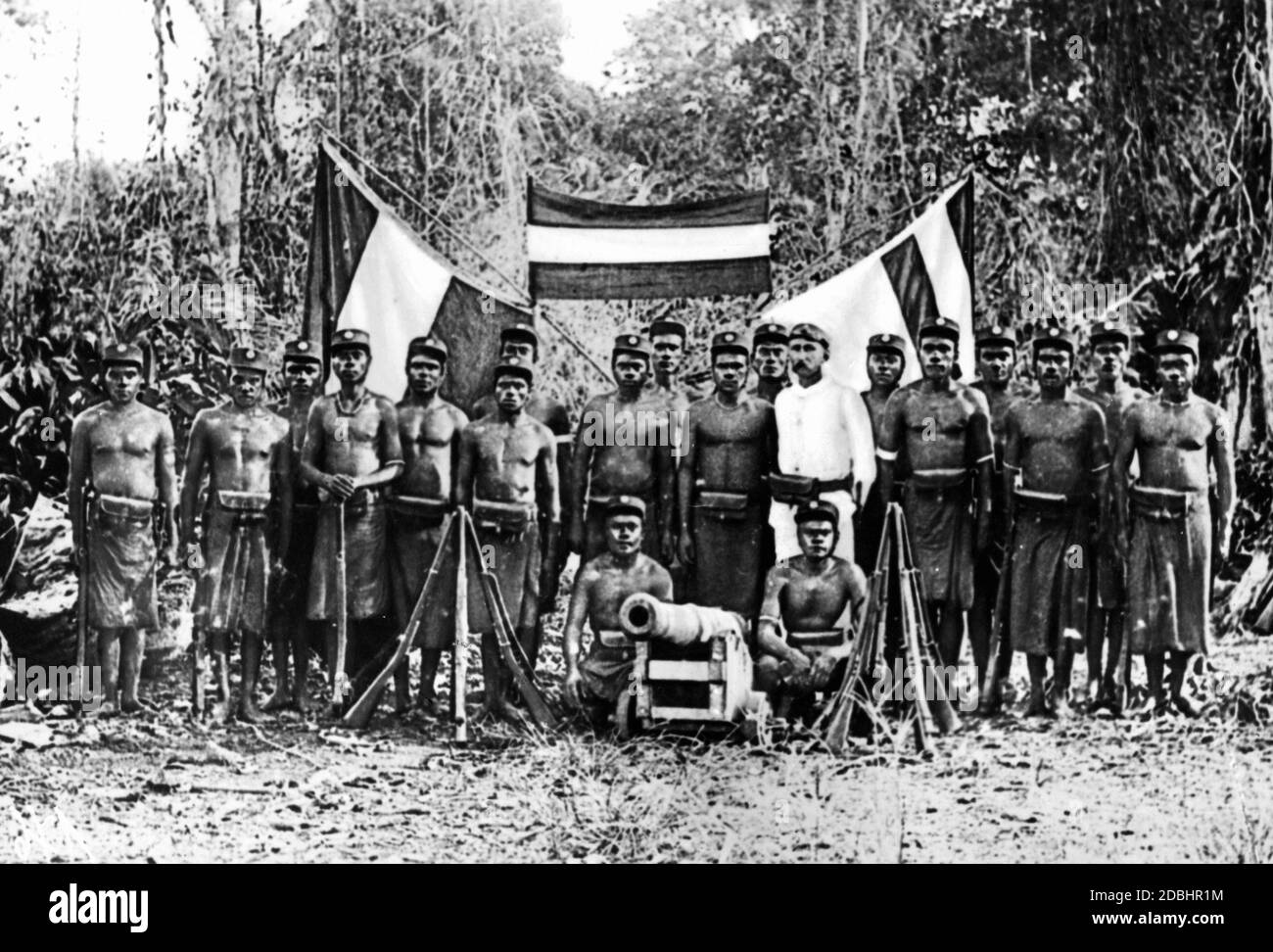 Members of the Schutztruppe of the German colony of New Guinea, which ...