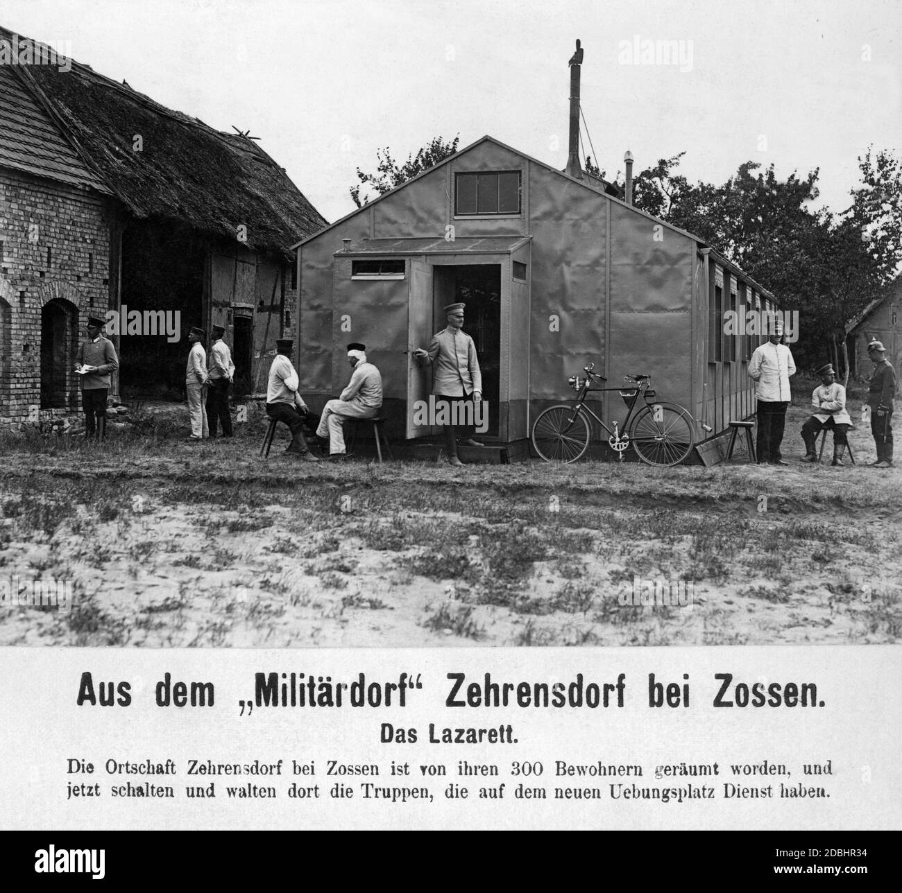 The hospital in the military village Zehrensdorf at Zossen near Berlin ...