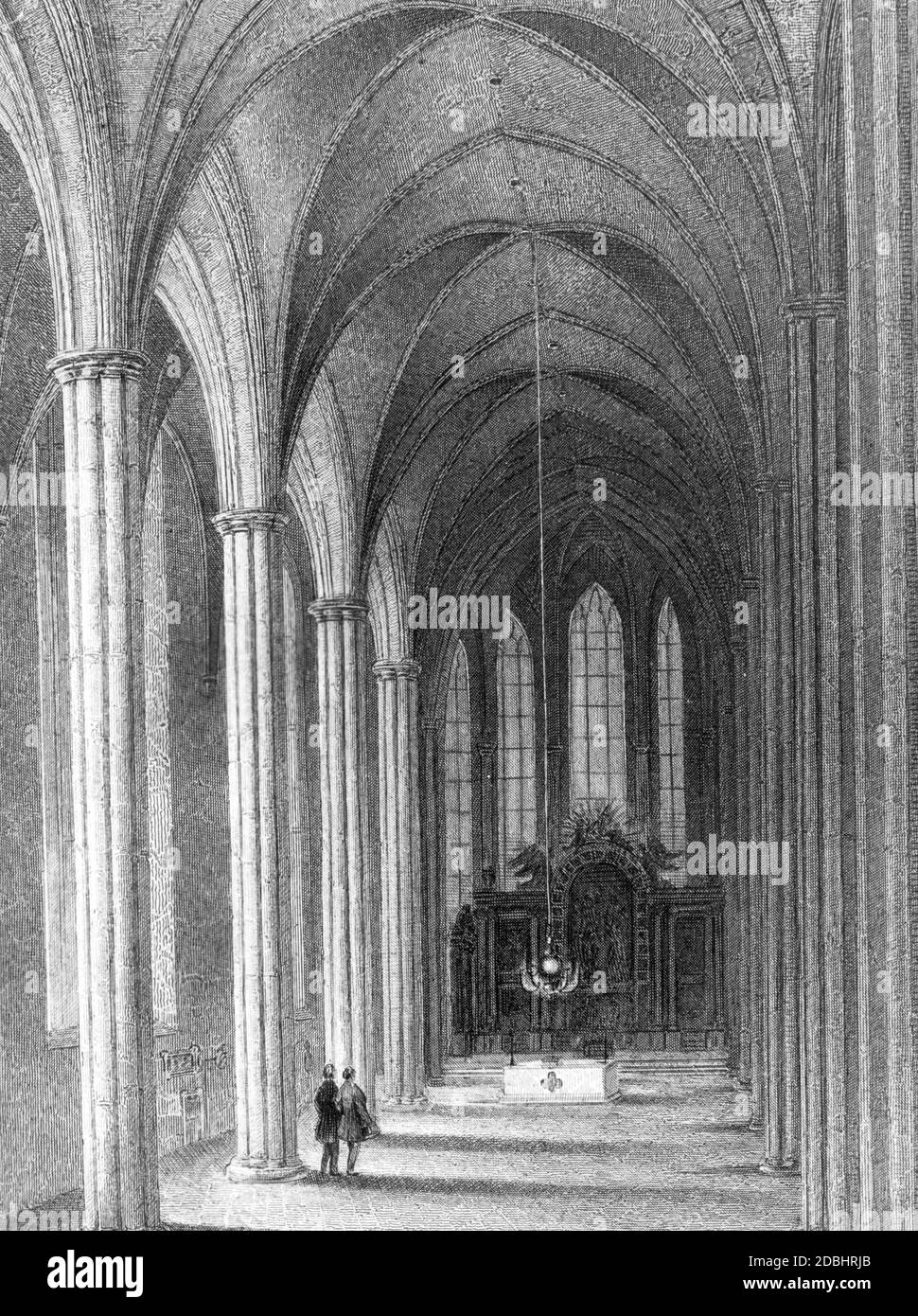 This engraving, made around 1840, shows the interior of the ...