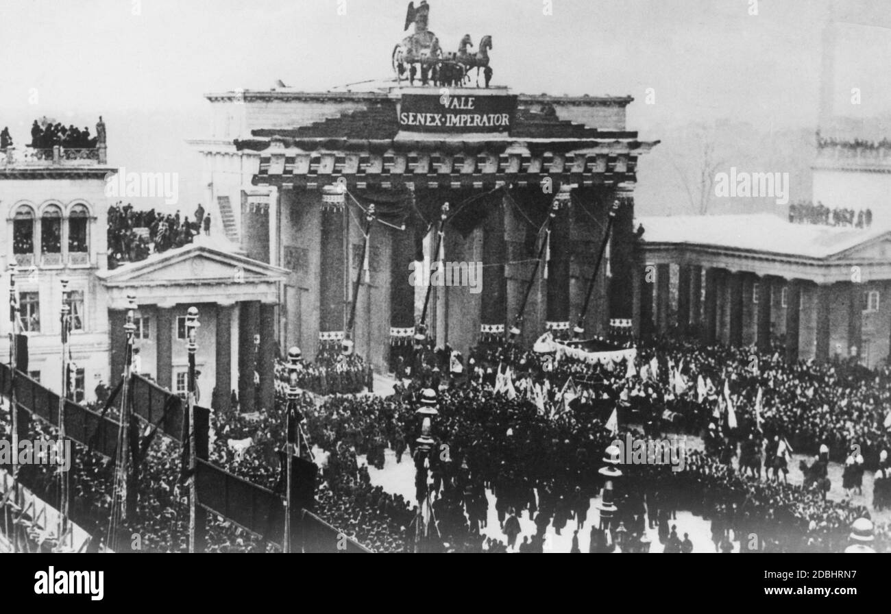 "The funeral procession for Emperor Wilhelm I, who died on the 9th of ...