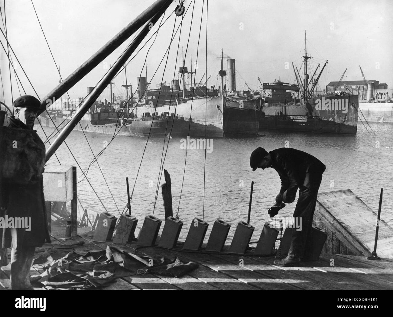 British merchant ship Black and White Stock Photos & Images - Alamy