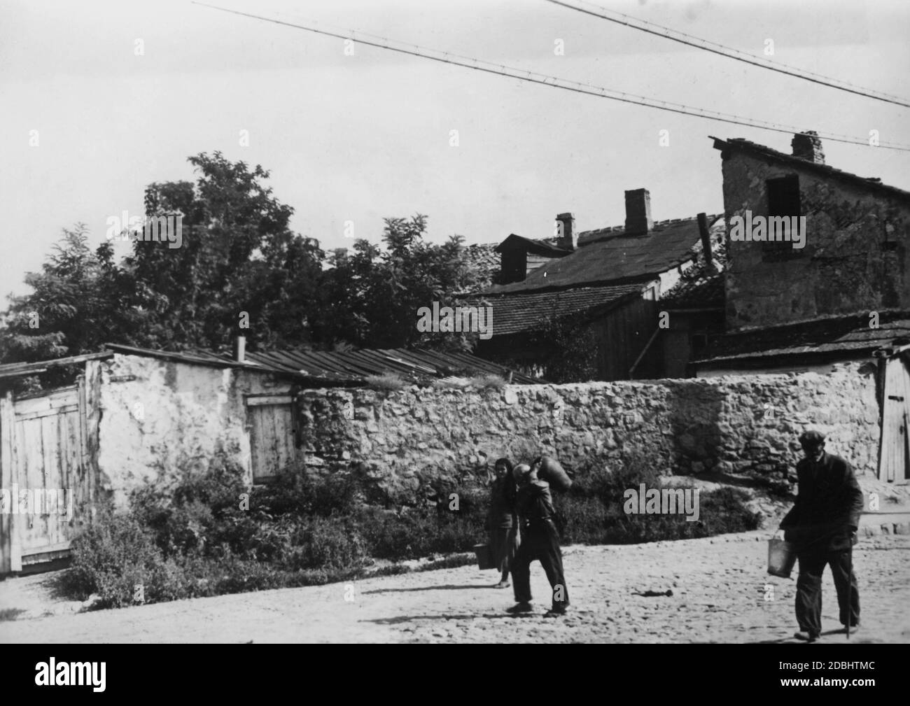 An old street in the Jewish ghetto of Chisinau. Undated photo Stock ...