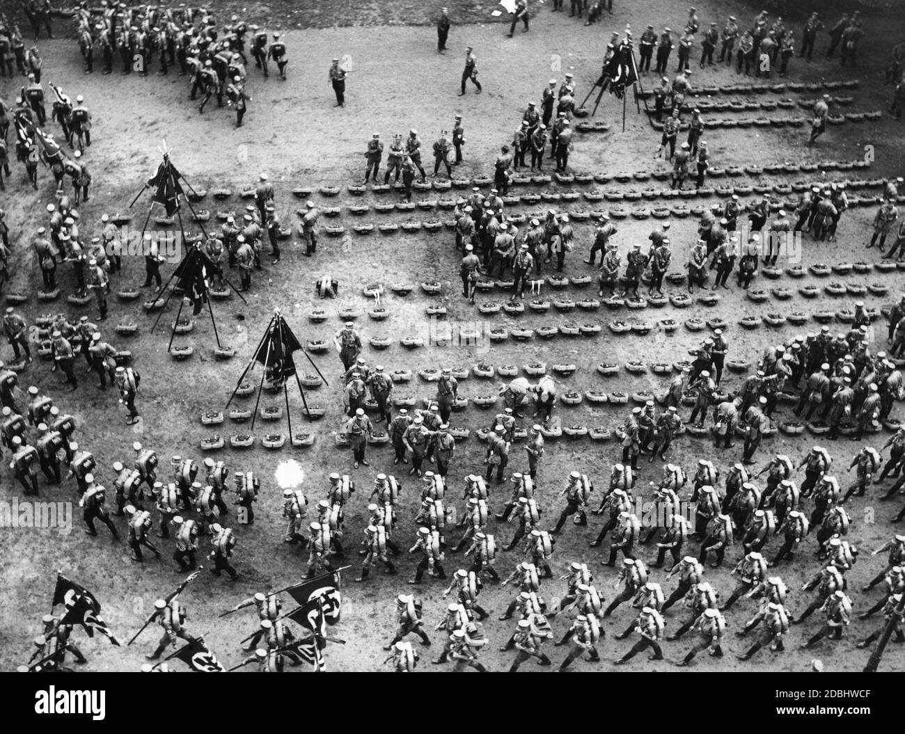 SA members from Brandenburg at their meeting point before the march to ...