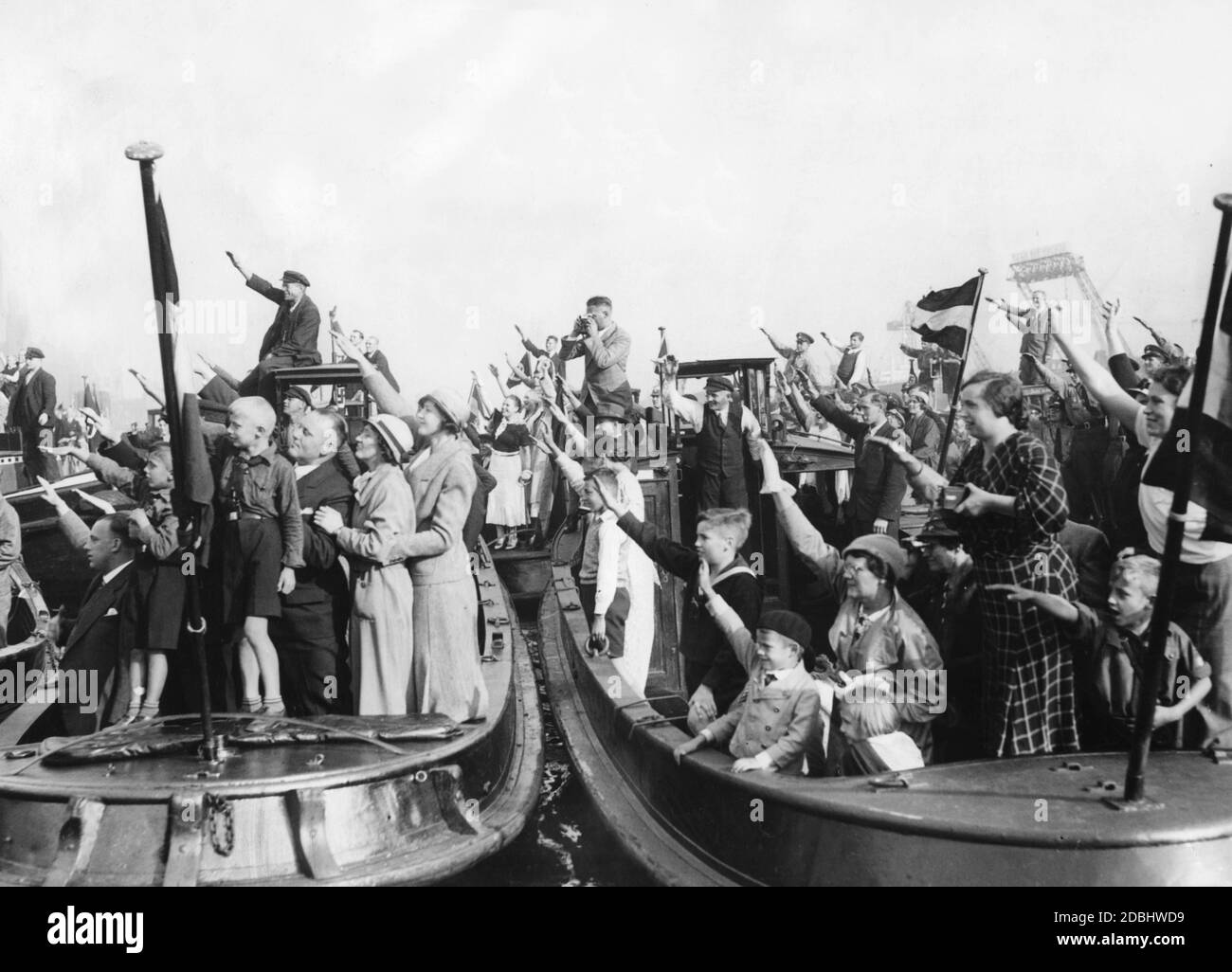 Children in boats Black and White Stock Photos & Images - Alamy