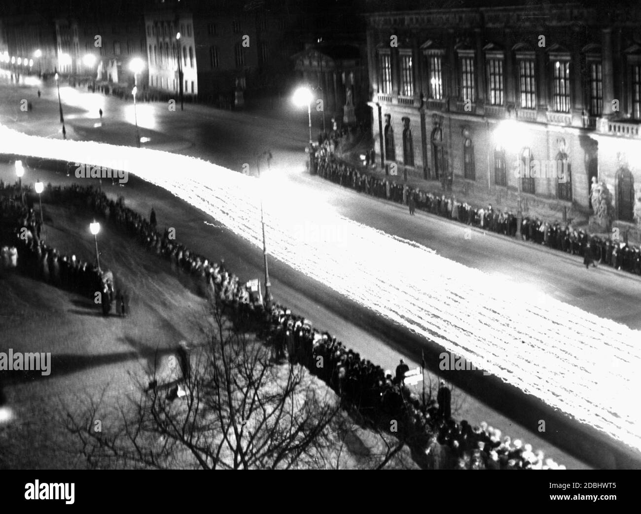 Torchlight procession in front of Joseph Goebbels on the occasion of ...