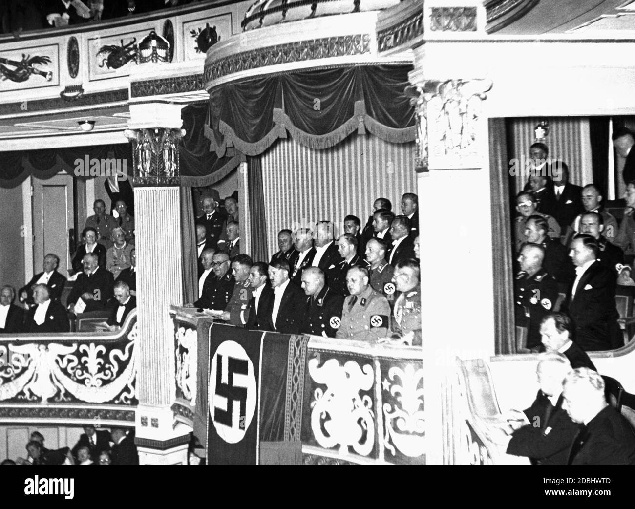 The VIP box with Joseph Goebbels, Adolf Hitler at a Schiller ...