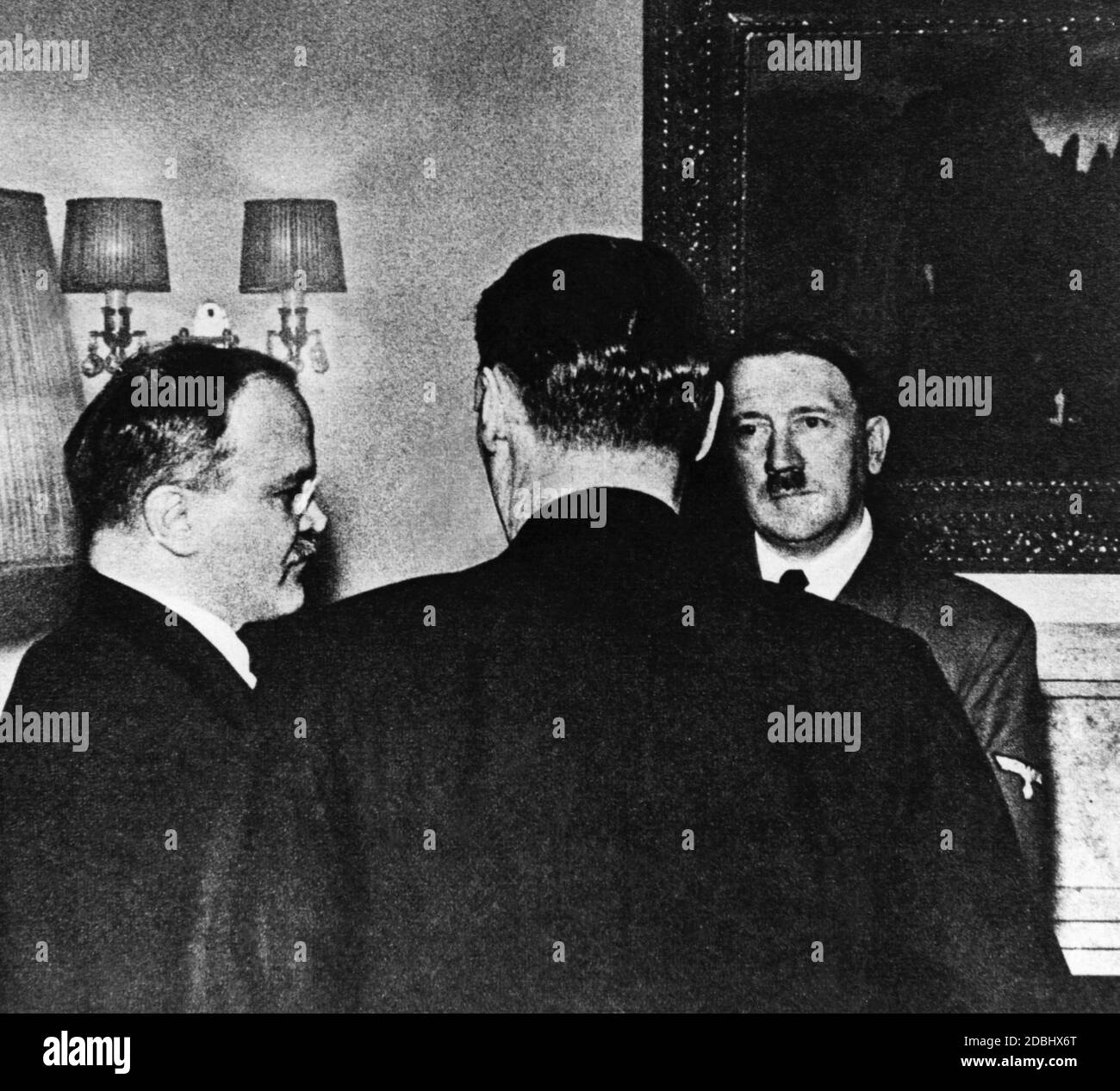 Vyacheslav Molotov with Adolf Hitler in the Reich Chancellery Stock ...