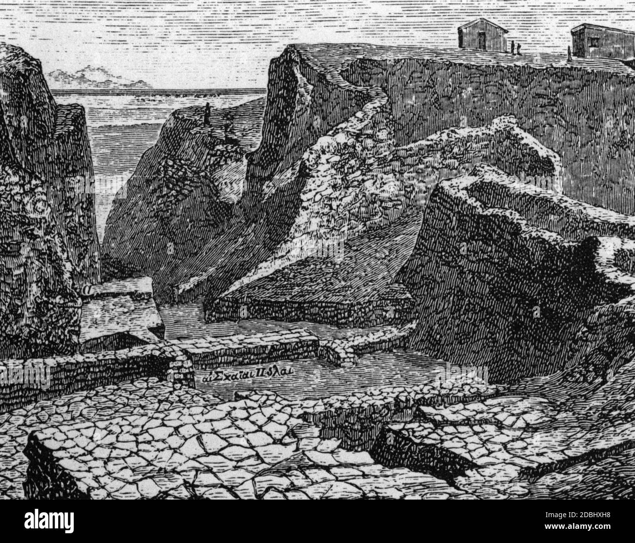 Excavations carried out by Heinrich Schliemann at the settlements VI ...