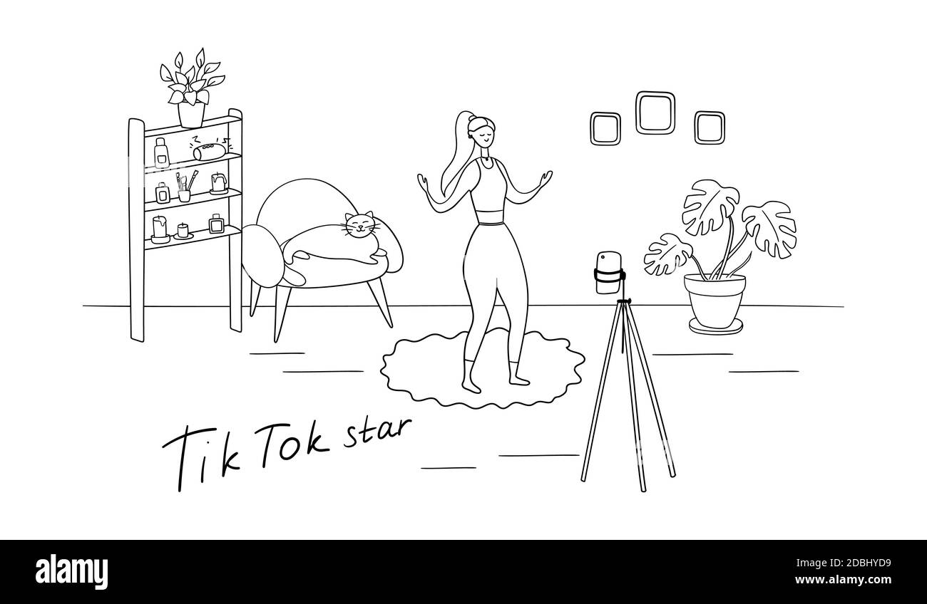 Recording video blog Black and White Stock Photos & Images - Alamy