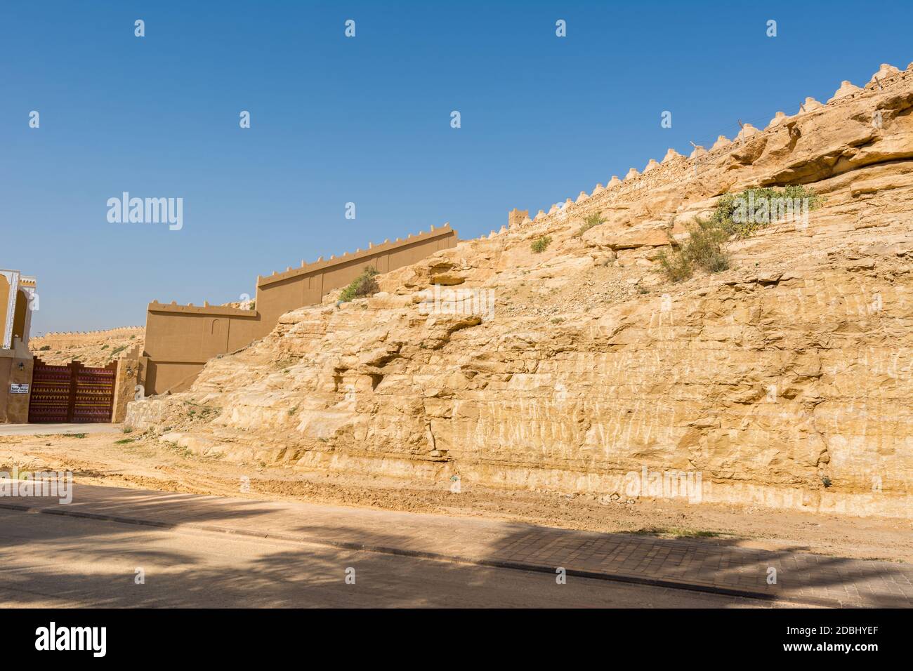 Historic buildings in Dariyah clay castle, also as Dereyeh and Dariyya ...
