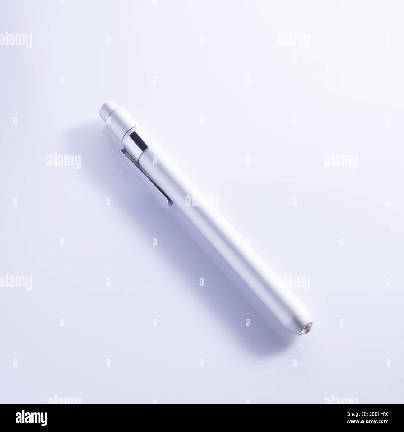 medical flashlight for examination on a white background Medical ...