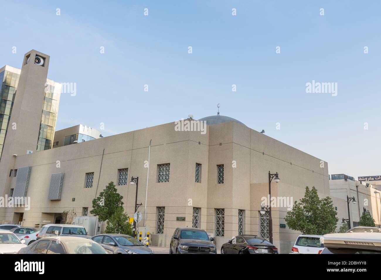 A common mosque in the downtown of Riyadh, Kingdom of Saudi Arabia ...