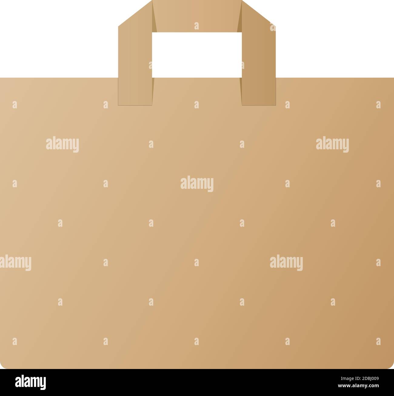 brown paper shopping bag isolated on white vector illustration Stock ...