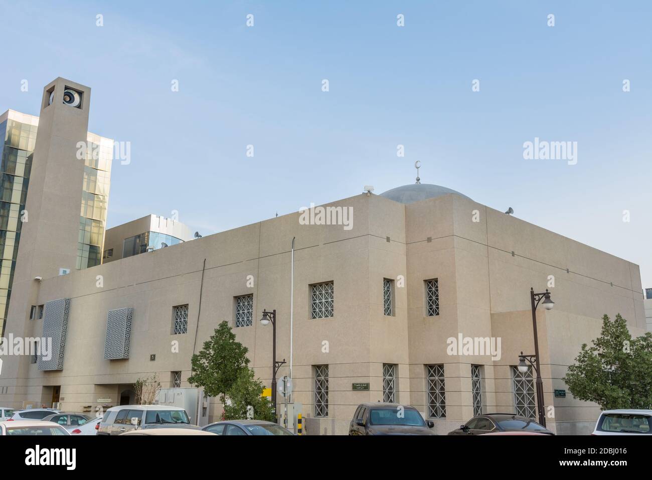 A common mosque in the downtown of Riyadh, Kingdom of Saudi Arabia ...