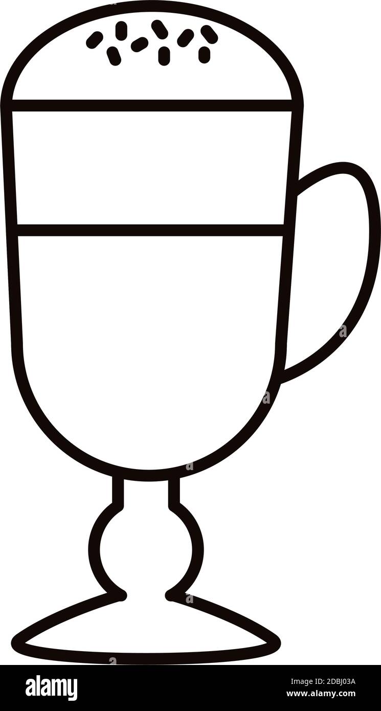 iced coffee drink line style icon vector illustration design Stock ...