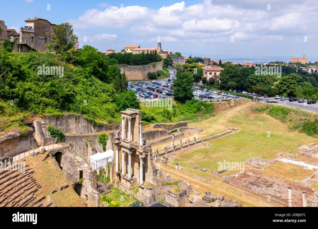 Italy, Volterra, the Roman amphitheatre ruins Stock Photo - Alamy