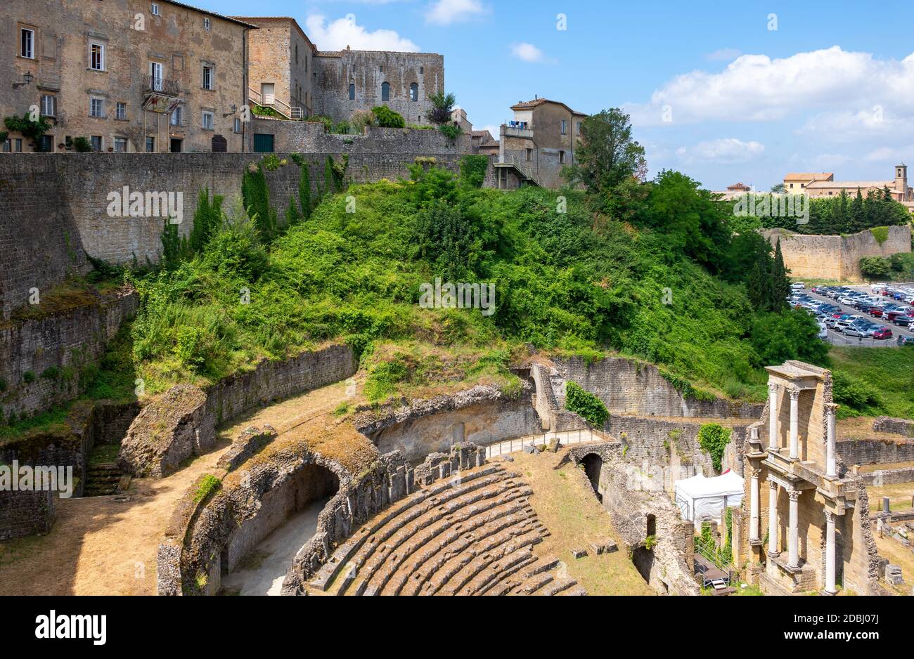 Italy, Volterra, the Roman amphitheatre ruins Stock Photo - Alamy