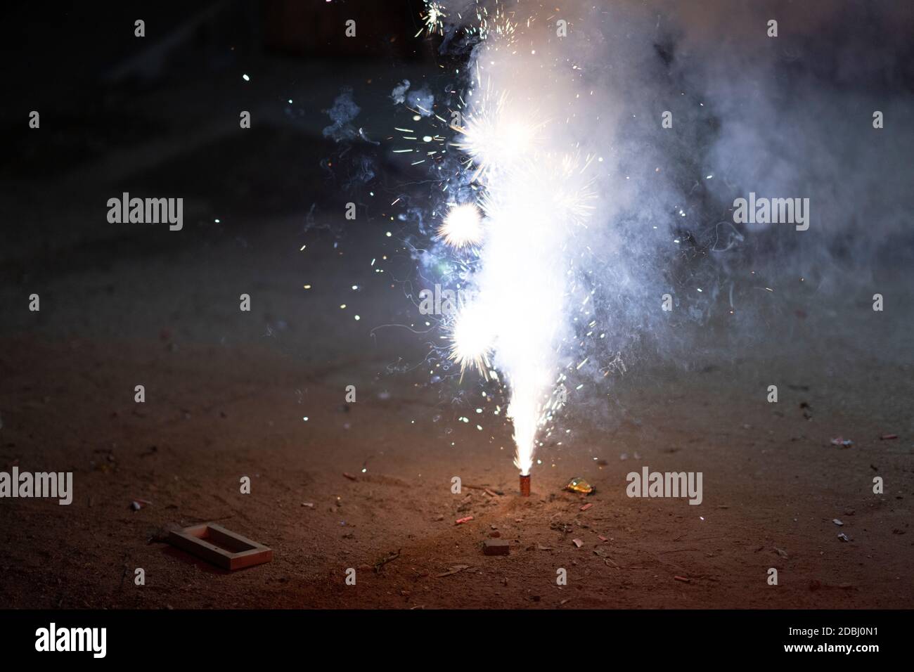 fire of cracker explosion on black background Stock Photo - Alamy