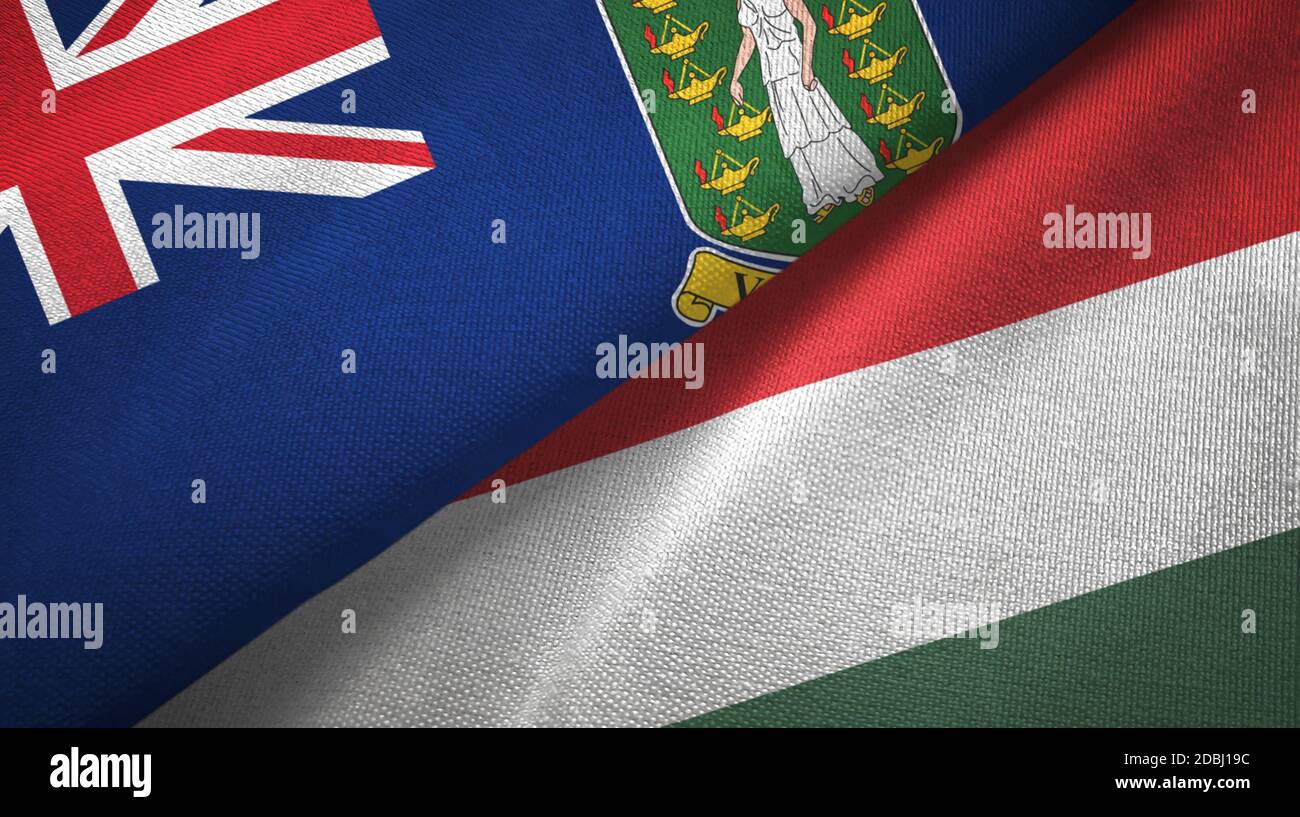 Virgin Islands British UK and Hungary two flags Stock Photo - Alamy