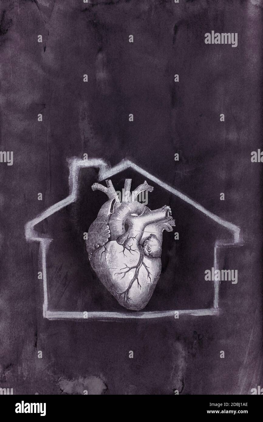 Heart house illustration hi-res stock photography and images - Alamy