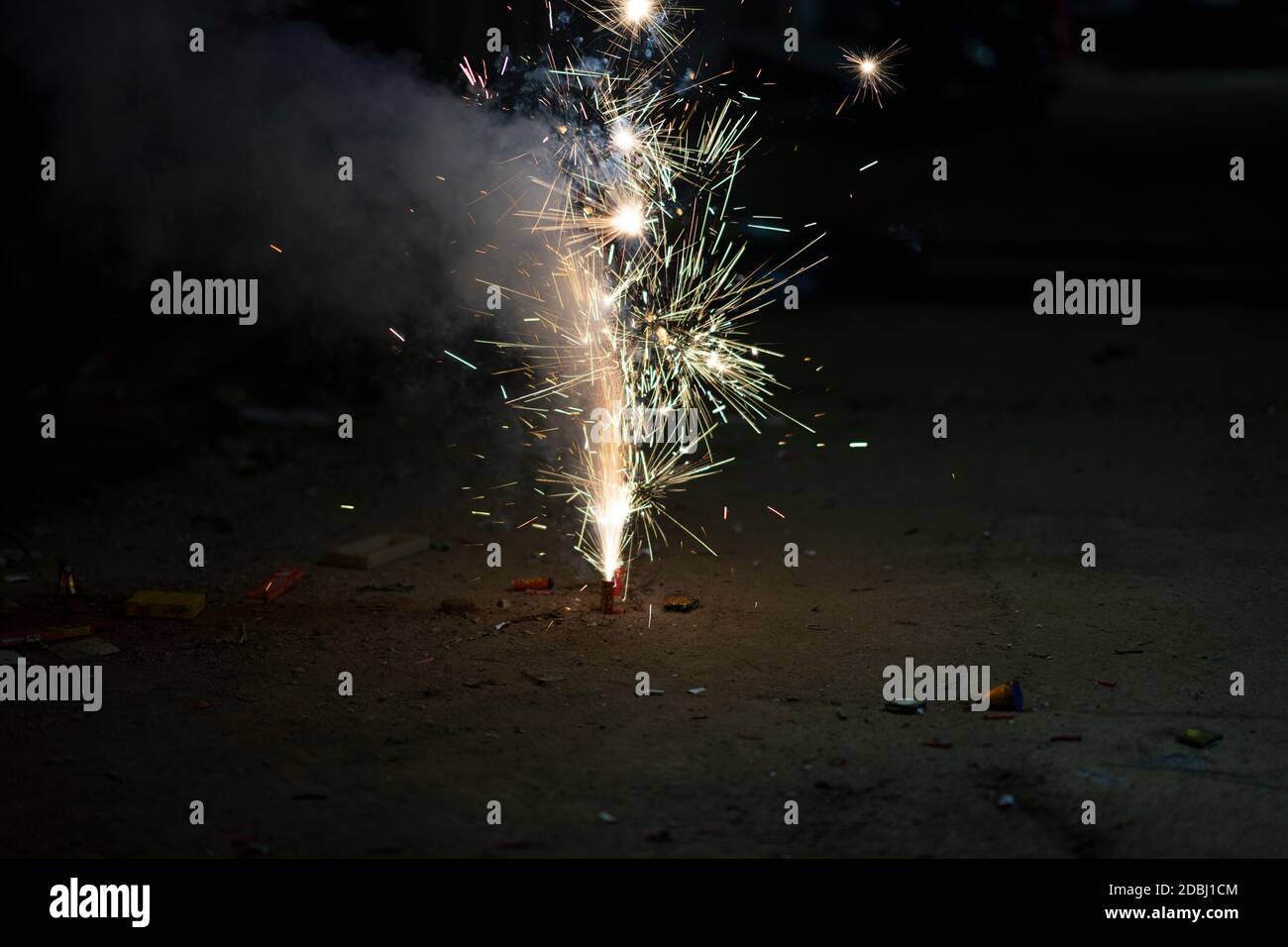 fire of cracker explosion on black background Stock Photo - Alamy