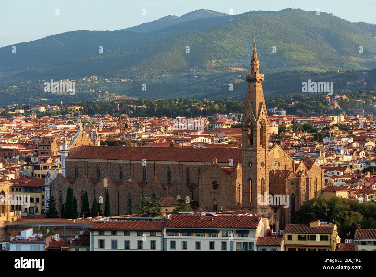 Beautiful Florence cityscape with Santa Croce gothic church, Firenze ...