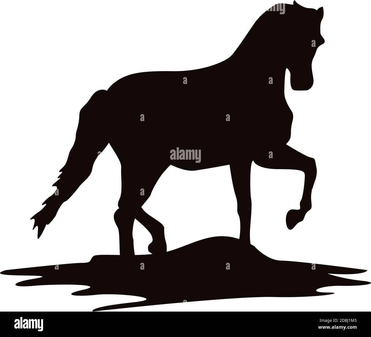 Walking horse herd Stock Vector Images - Alamy