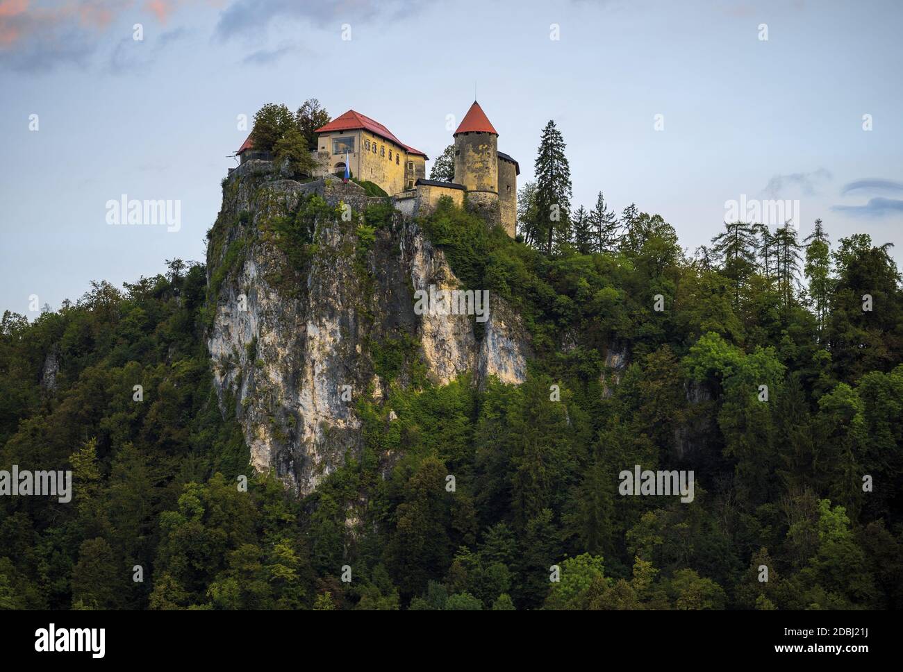 Beautiful view to the Castle of Bled. Bled Castle is a medieval castle ...
