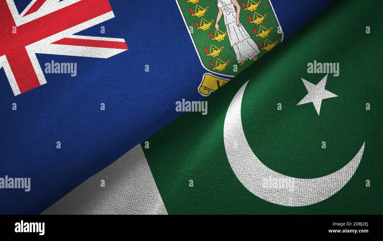 Virgin Islands British UK and Pakistan two flags Stock Photo - Alamy