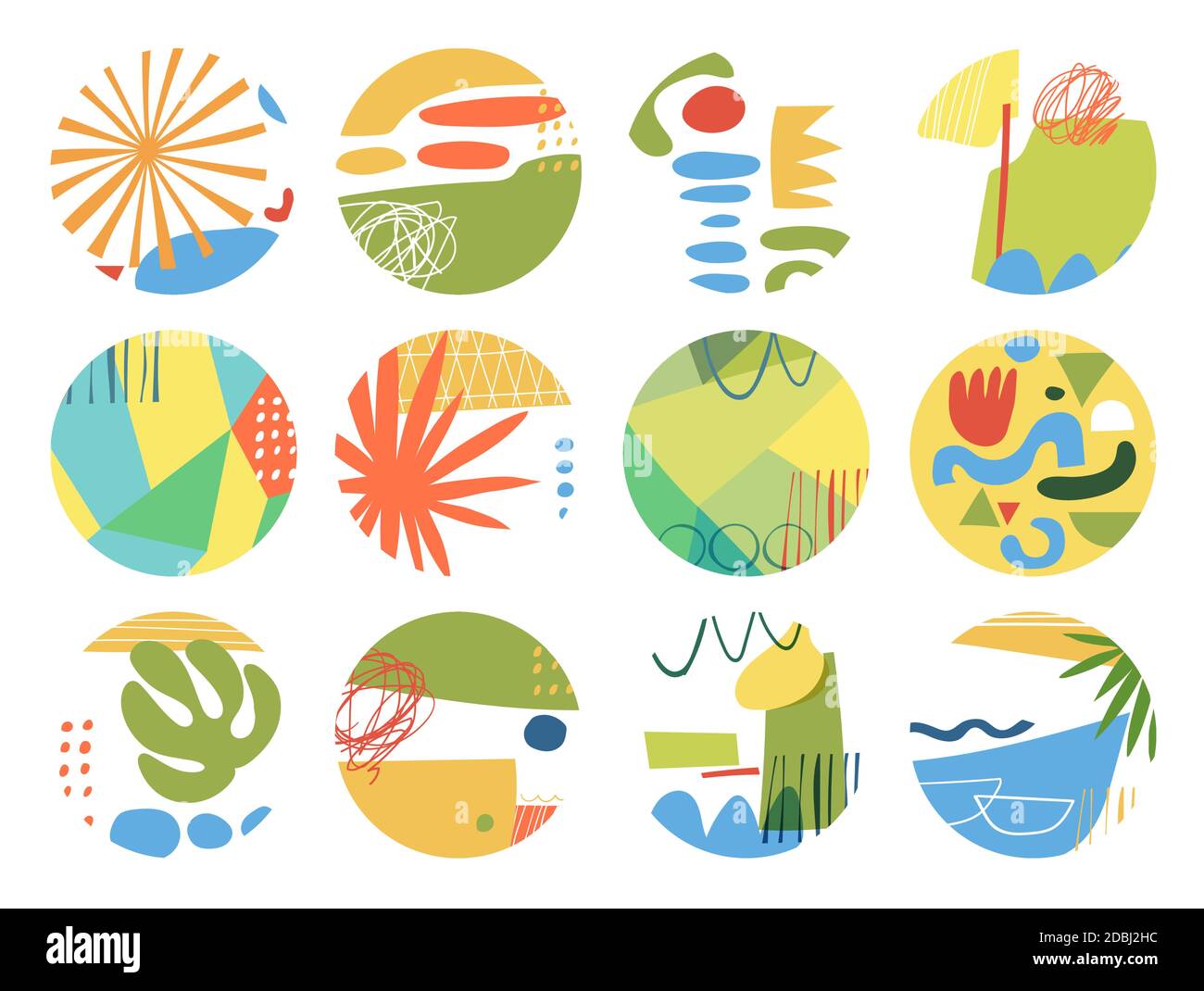 Various modern highlights and story bright colors icons for social ...