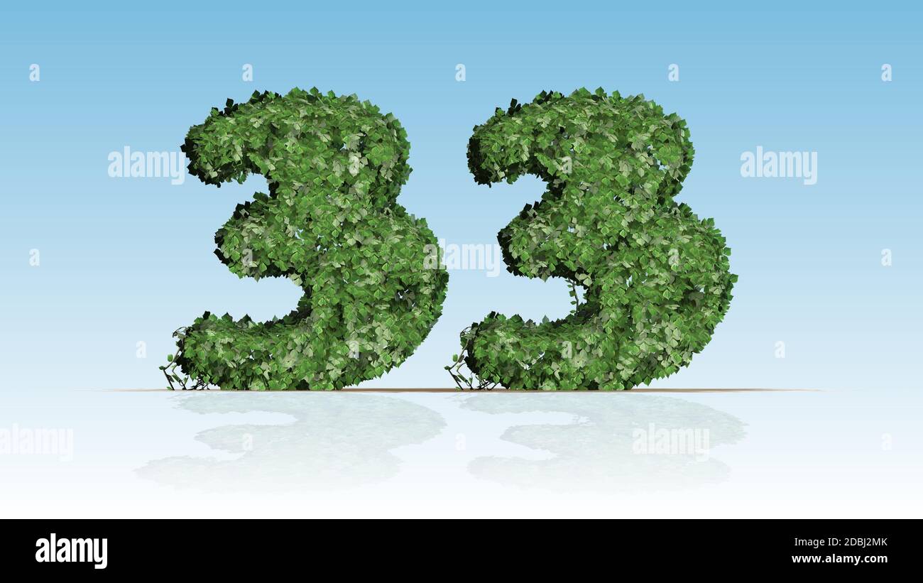 3d number 33 hi-res stock photography and images - Alamy