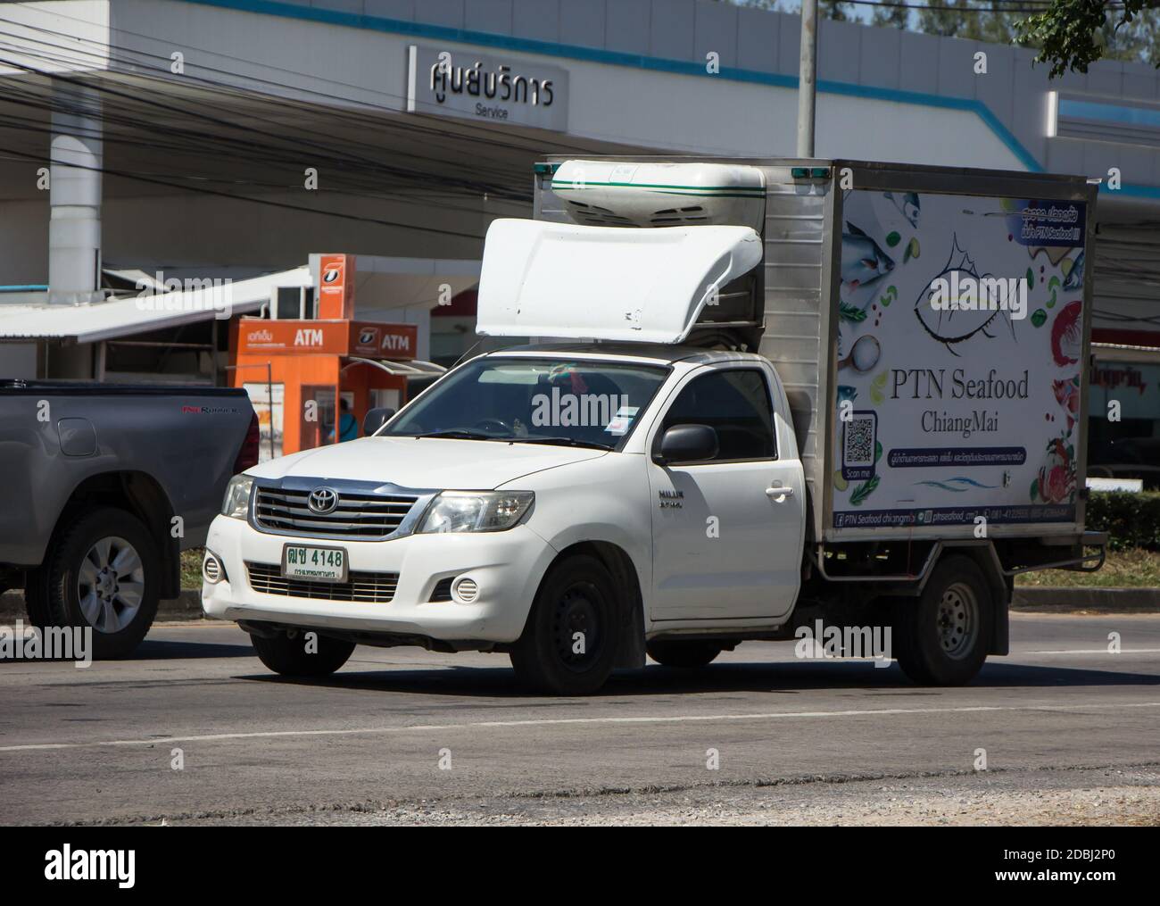 Chiangmai, Thailand - October 26 2020: Container truck of PTN Seafood ...