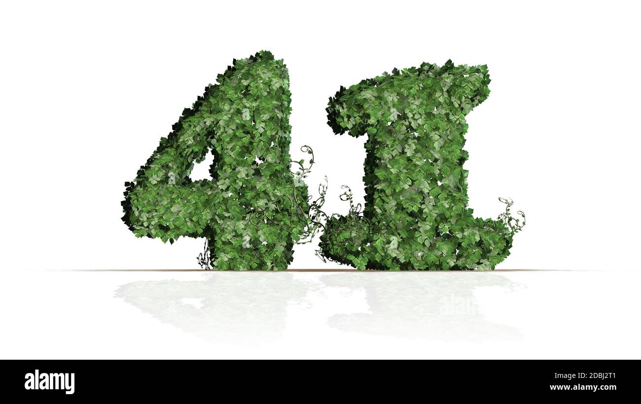 Number green nature symbol isolated Cut Out Stock Images & Pictures - Alamy